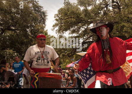 18 August 2012 San Antonio, Texas, USA - Native Americans from the ...