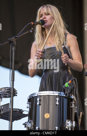 Alice Katz of Youngblood Hawke performs at Mizner Park Amphitheater on ...