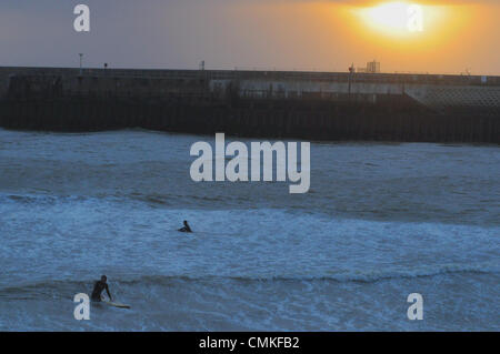 Sunset in Shoreham Harbour, West Sussex, England Stock Photo - Alamy