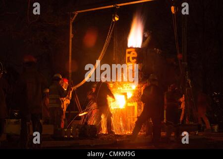 Lexington, KY, USA. 2nd Nov, 2013. Wearing protective fire suits ...