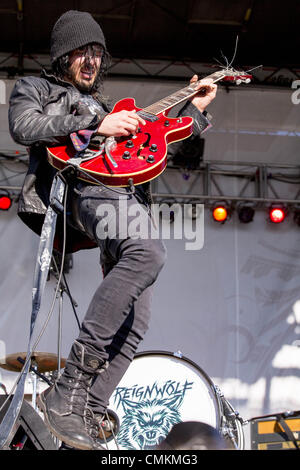 Jordan Cook of Reignwolf performs in Douglas Park during Riot Fest ...
