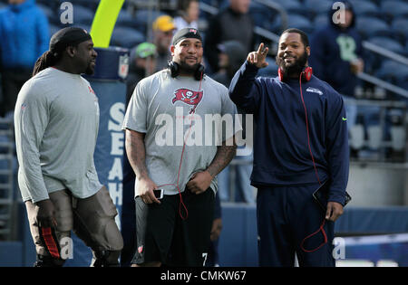 Seattle Seahawks offensive tackle Michael Jerrell (65), guard Bryce ...