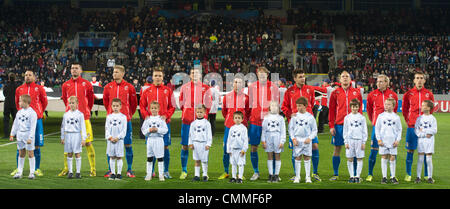 FC Viktoria Plzen team pose before the soccer Europa League, 2nd round ...