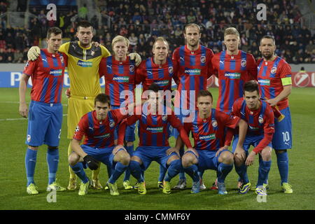 FC Viktoria Plzen team pose before the soccer Europa League, 2nd round ...