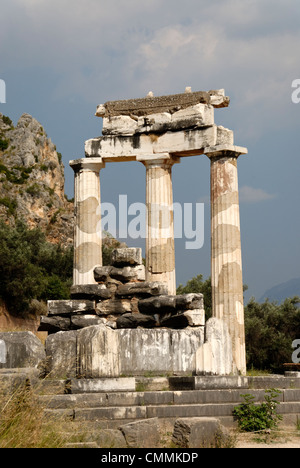 The Tholos Temple of Apollo ruins, Delphi, Greece Stock Photo - Alamy