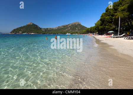 Platja Formentor, near Port de Pollenca (Puerto Pollensa), Mallorca ...