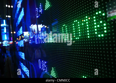Colored ticker board at outdoor Stock Photo - Alamy
