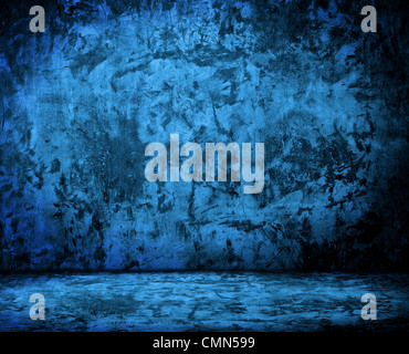 Blue grunge cement wall, textured background Stock Photo - Alamy