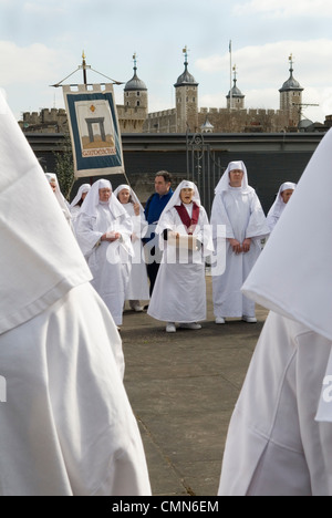 Druids perform their annual ceremony the celebration of the Spring ...