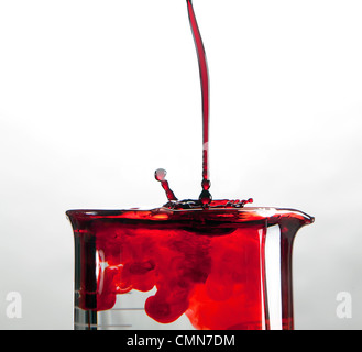 Blood dripping into glass of water Stock Photo - Alamy