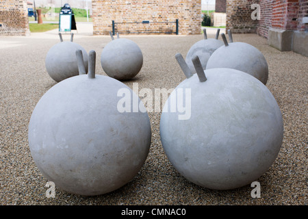 Art installation of cast concrete spheres called Antibodies,by Marcus ...