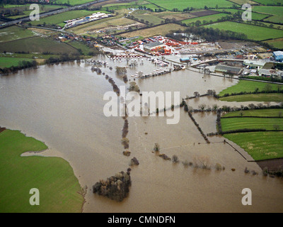 historic aerial view of flooding at Boroughbridge, North Yorkshire ...