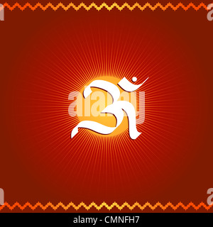 Divine OM symbol on powerful sun rays Stock Photo: 48262183 - Alamy