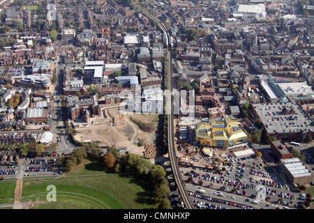 aerial view of Worcester city centre, Worcestershire, UK Stock Photo ...