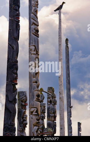 Totem Poles, Kitwanga, Northern British Columbia Stock Photo - Alamy
