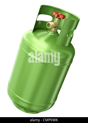 Flammable Gas Cylinder with GREEN background Stock Photo - Alamy