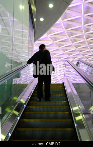 Escalators in King's Cross Station, London Underground, London, England ...