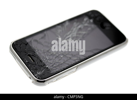 Apple Iphone 3GS Smartphone with a Broken Screen Stock Photo - Alamy
