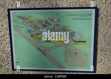 Westmorland General Hospital Kendal map and sign University Hospitals ...
