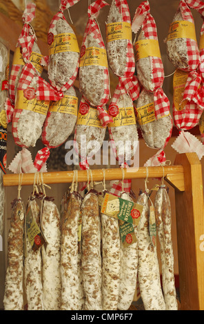 French Dry Sausage, Saucisson, France Stock Photo - Alamy
