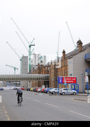 New Southern General Hospital building Glasgow in distance Stock Photo ...