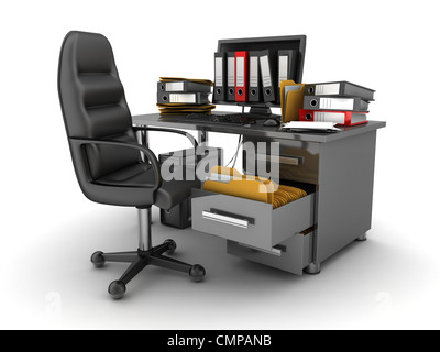 Empty Jobsite on white background (done in 3d Stock Photo - Alamy
