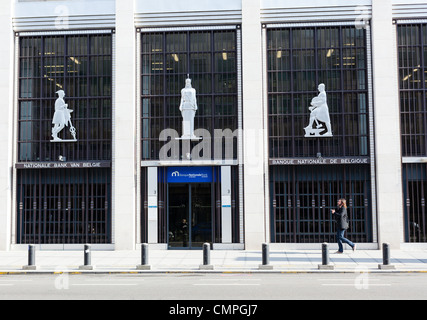 Building of the Nationale Bank van Belgie, the national bank of Belgium ...