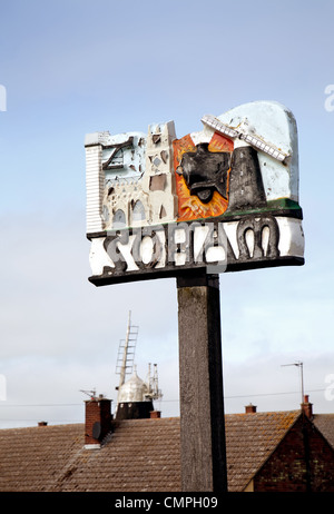 Soham town sign, Soham, Cambridgeshire UK Stock Photo - Alamy
