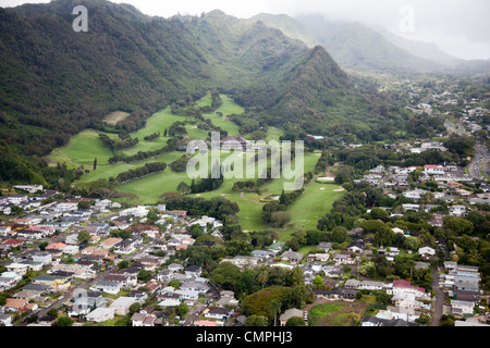 Aerial view of Honolulu Country Club golf course Stock Photo - Alamy