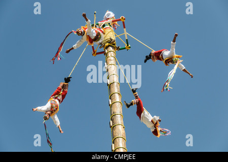 Mayan shaman, ritual, ceremony, Xcaret, Yucatan, Mexico, North Stock ...