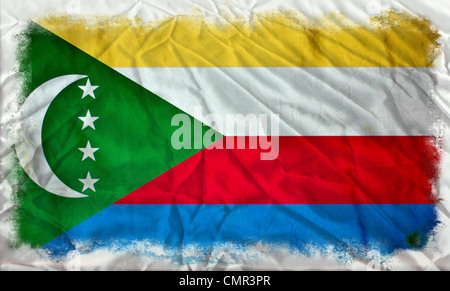 Comorian grunge flag Stock Photo - Alamy
