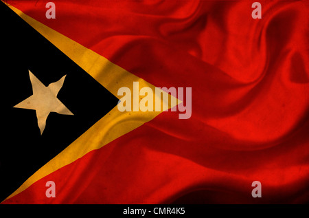 East Timor waving flag Stock Photo - Alamy