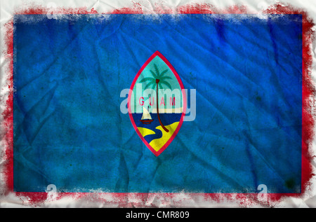 Guam grunge flag Stock Photo - Alamy