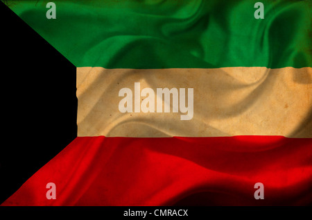 Kuwait waving flag Stock Photo - Alamy