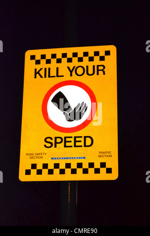 'Kill your speed' traffic road sign, Berkshire, England, United Kingdom ...