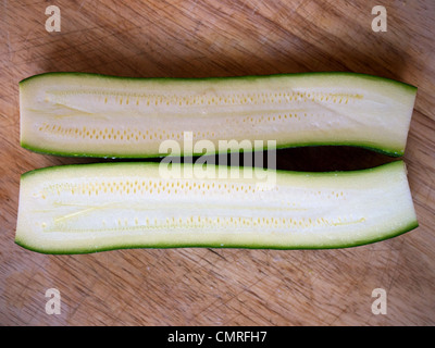 A courgette, sliced Stock Photo - Alamy