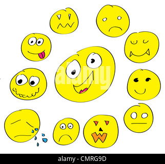 Various emoticon icons Stock Photo - Alamy