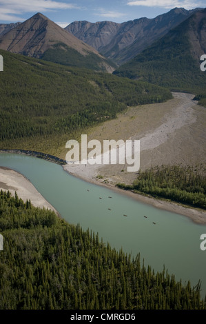 Aerial View Of The South Nahanni River As It Flows Towards Nahanni ...