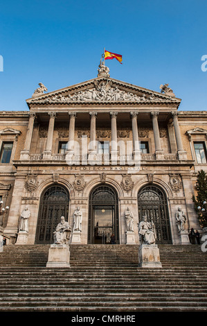 National Library of Madrid, Spain. architecture and art exterior Stock ...