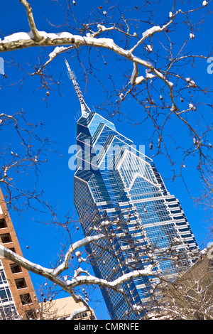 ONE LIBERTY PLACE FROM SNOWY WINTER RITTENHOUSE SQUARE PARK ...