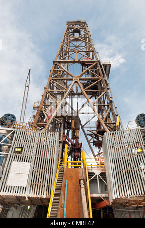 Derrick of Drill Ship Stock Photo - Alamy