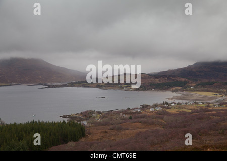 Achintraid village on the shores of Loch Kishorn in the Scottish ...