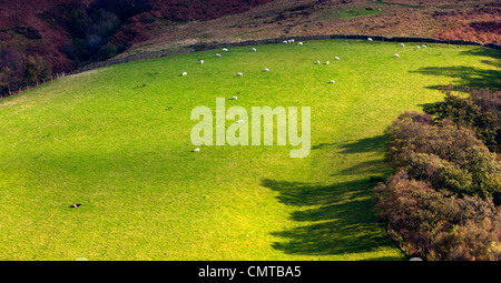Rolling landscape, Glyn Tarell, Brecon Beacons National Park, South ...