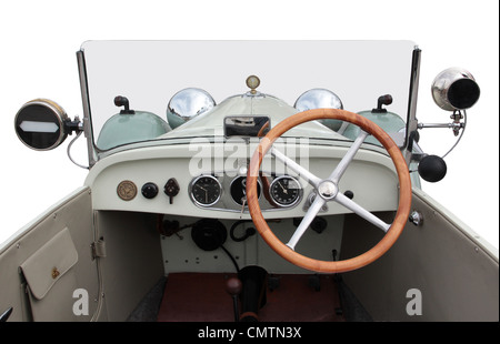 Old car cockpit Stock Photo - Alamy