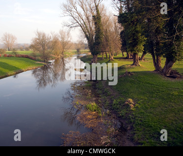 River Stour at Nayland, Suffolk, England, in the Constable Country ...