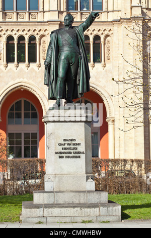 Statue of Erasmus, Earl of Deroy in front of the Upper Bavaria ...