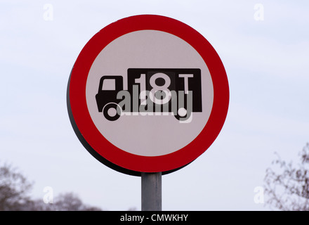 Weight Restriction Uk Roadsign Roadsigns Stock Photo - Alamy