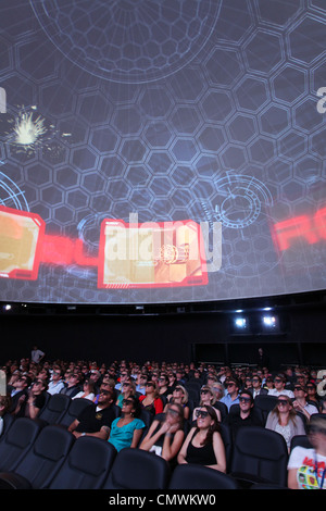 audience at the Marvel Super Heroes 4D experience at Madame Tussauds ...