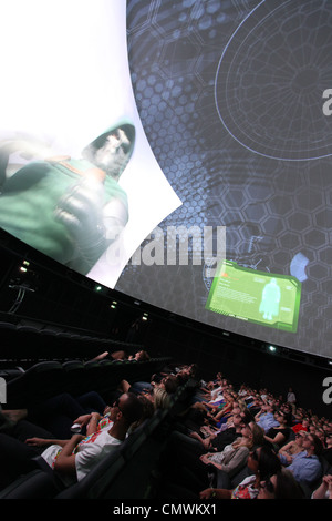 audience at the Marvel Super Heroes 4D experience at Madame Tussauds ...