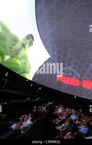 audience at the Marvel Super Heroes 4D experience at Madame Tussauds ...